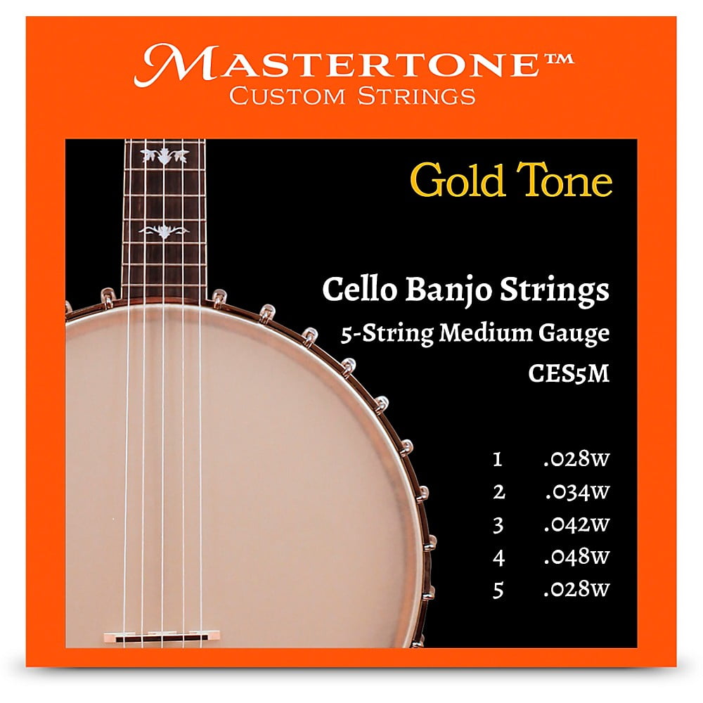 Gold Tone CES5M 5-String Medium Gauge Banjo Cello Strings - Walmart.com