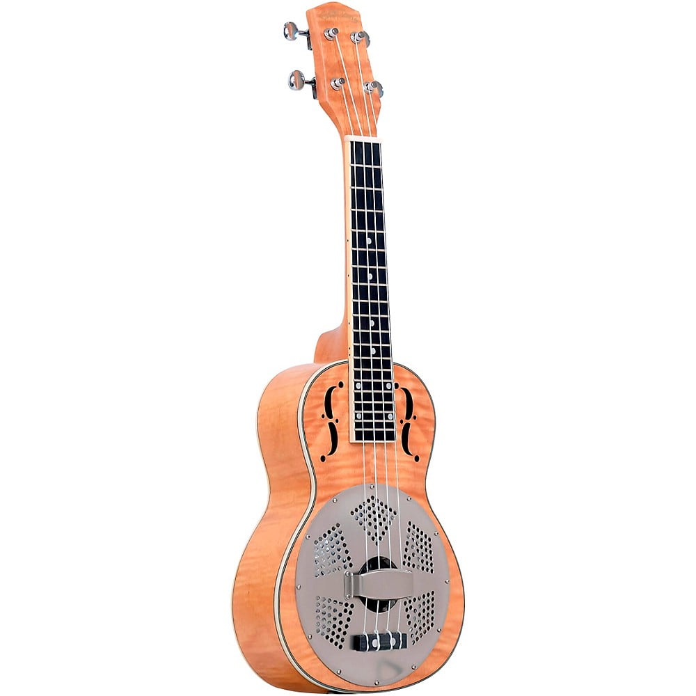 Gold Tone Concert-Scale Curly Maple Resonator Ukulele with Gig Bag ...