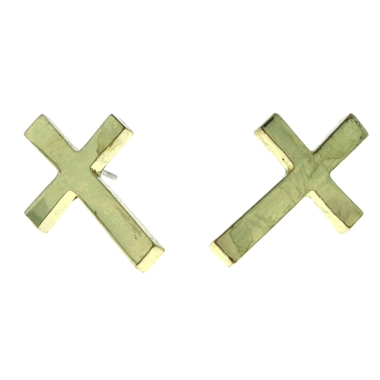 Gold-Tone Metal Stud-Earrings - Walmart.com