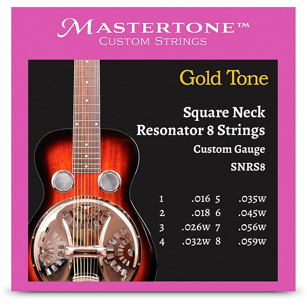 Gold Tone SNRS8 Square Neck Resonator 8 Strings - Walmart.com