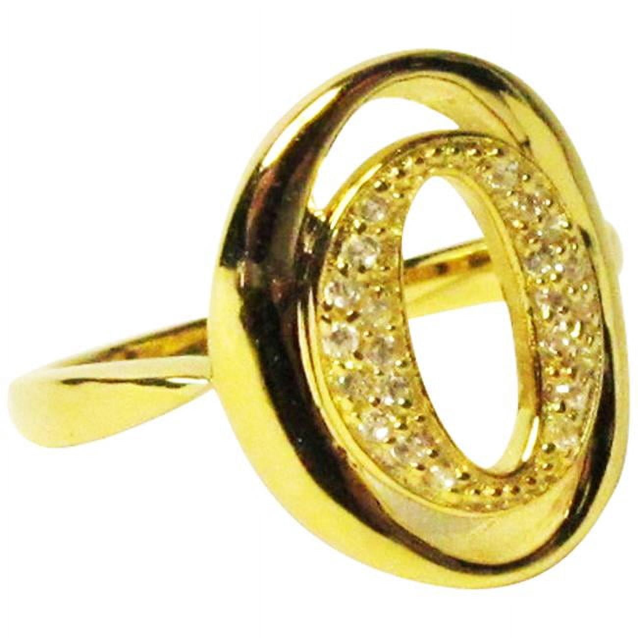 Gold Tone Sterling Silver Double O Ring - Walmart.com