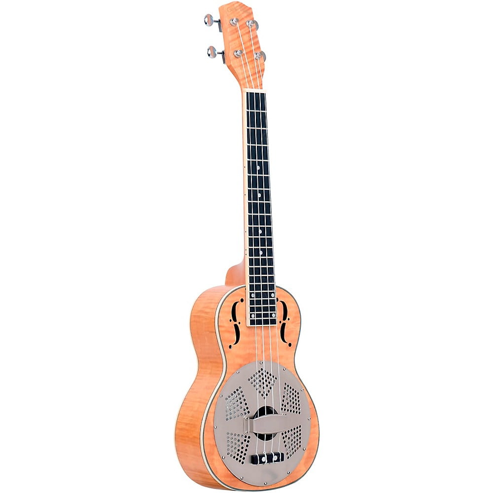 Gold Tone Tenor-Scale Curly Maple Resonator Ukulele with Gig Bag ...