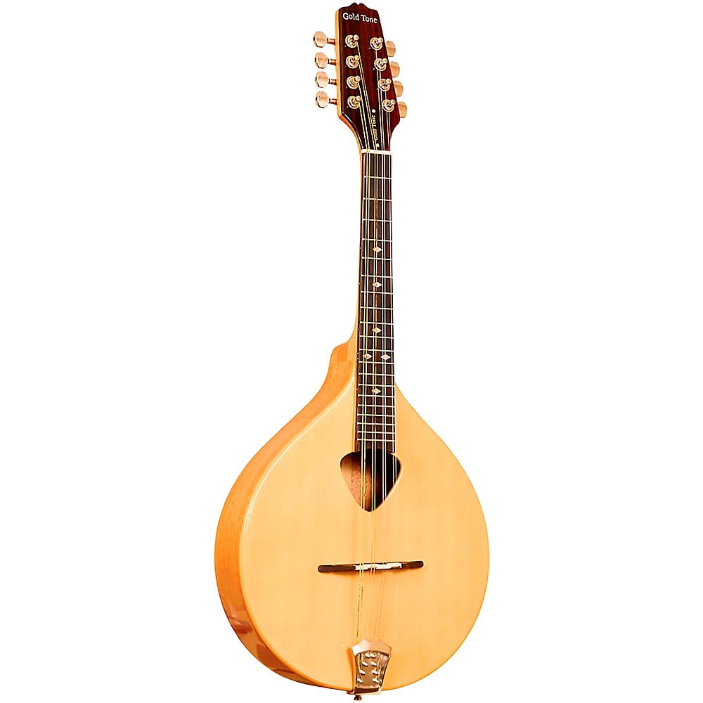 Gold Tone Traditional Left-Handed Irish Mandola with Case Gloss Natural ...