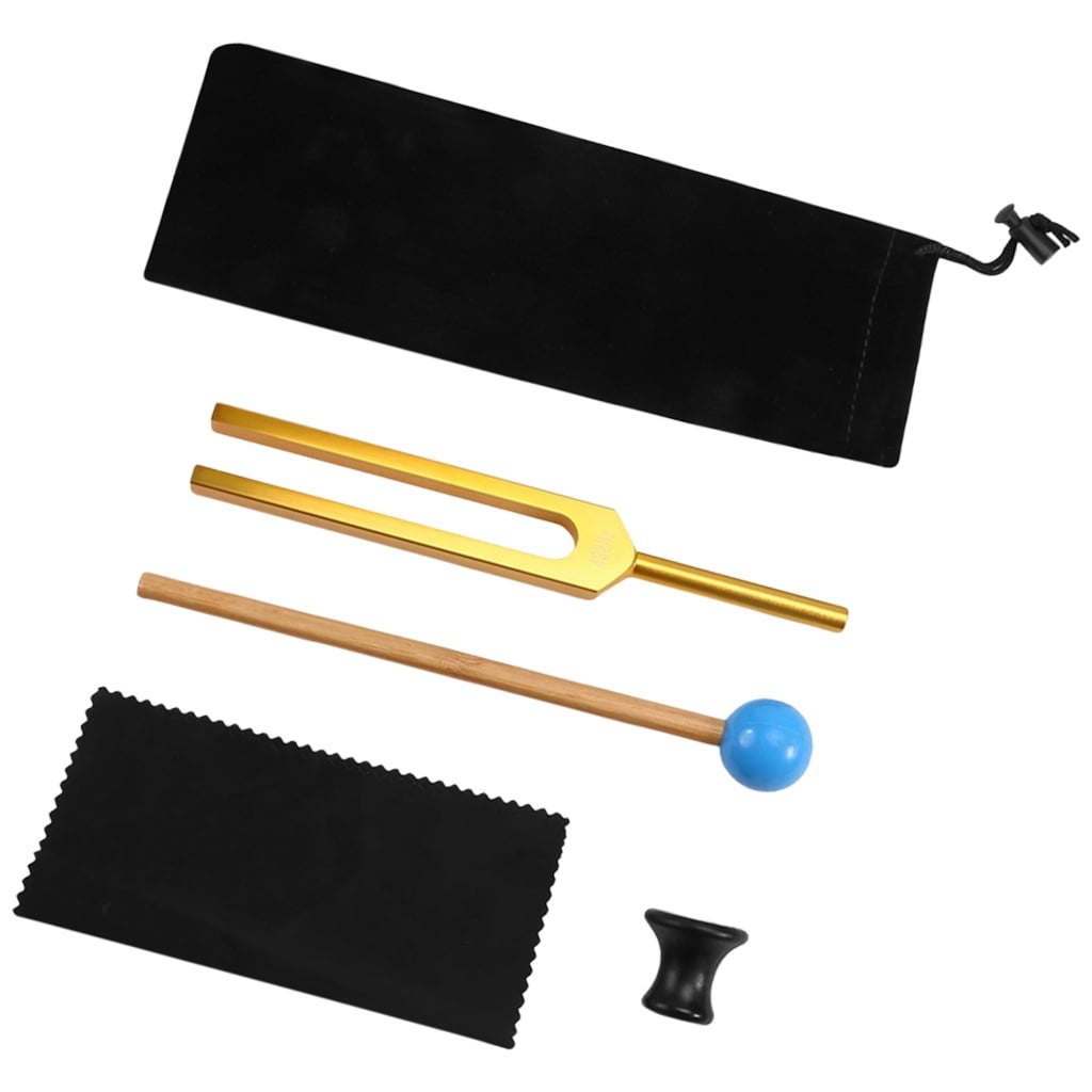 Gold Tone Tuning Fork Set with Hammer Elegant Tuning Fork for Holistic ...