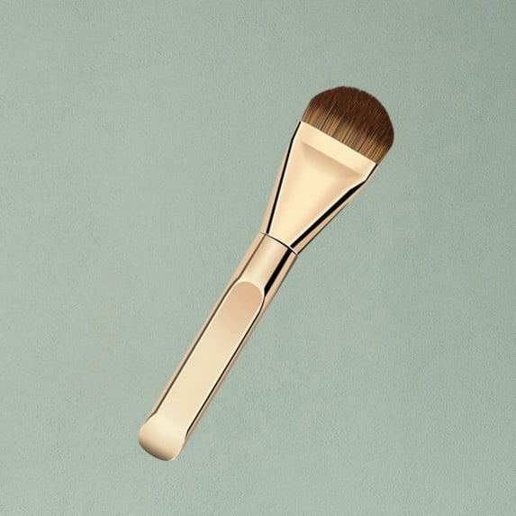 Gold Tongue Shape Foundation Brush Ultra Thin Flat Head Seamless Base ...