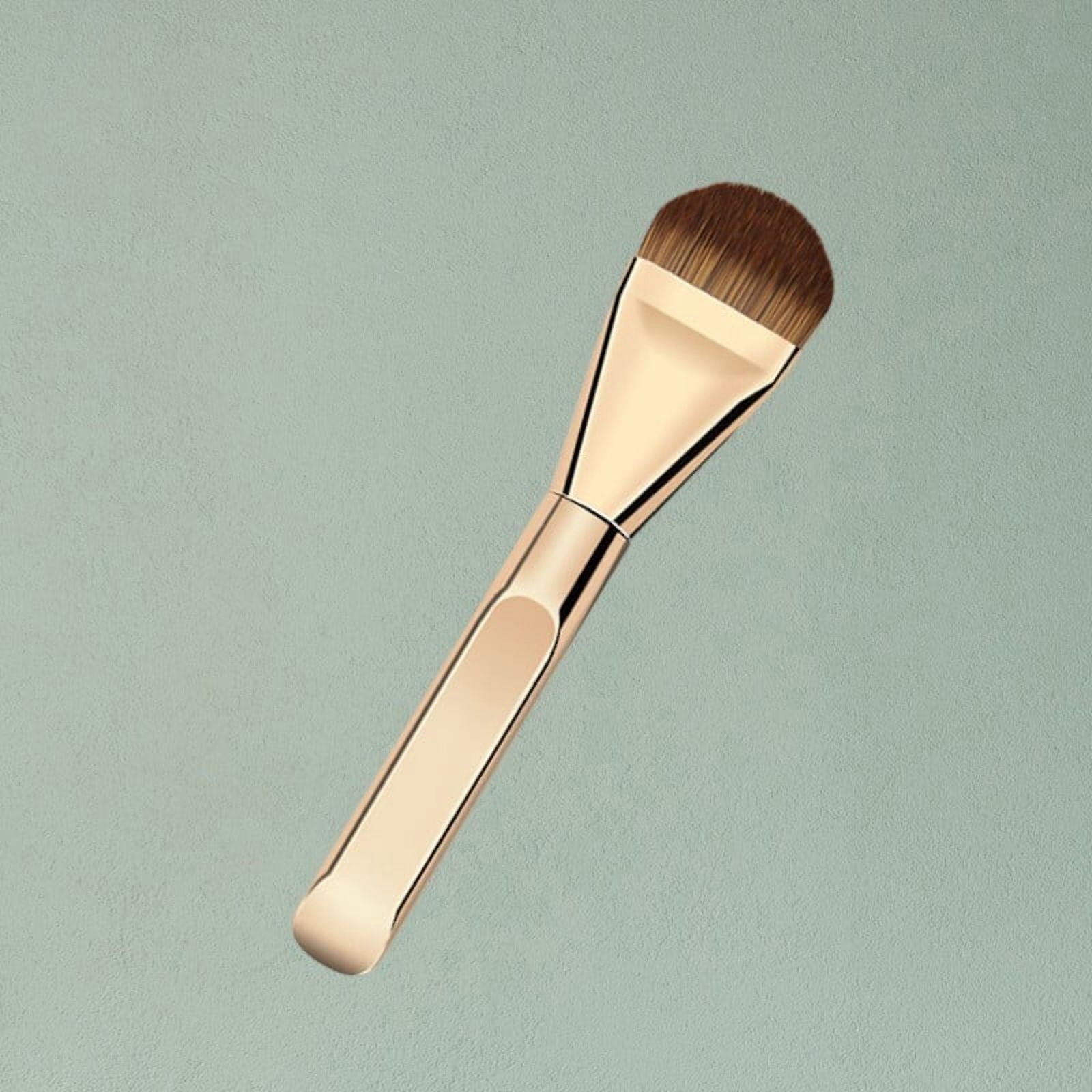 Gold Tongue Shape Foundation Brush Ultra Thin Flat Head Seamless Base ...