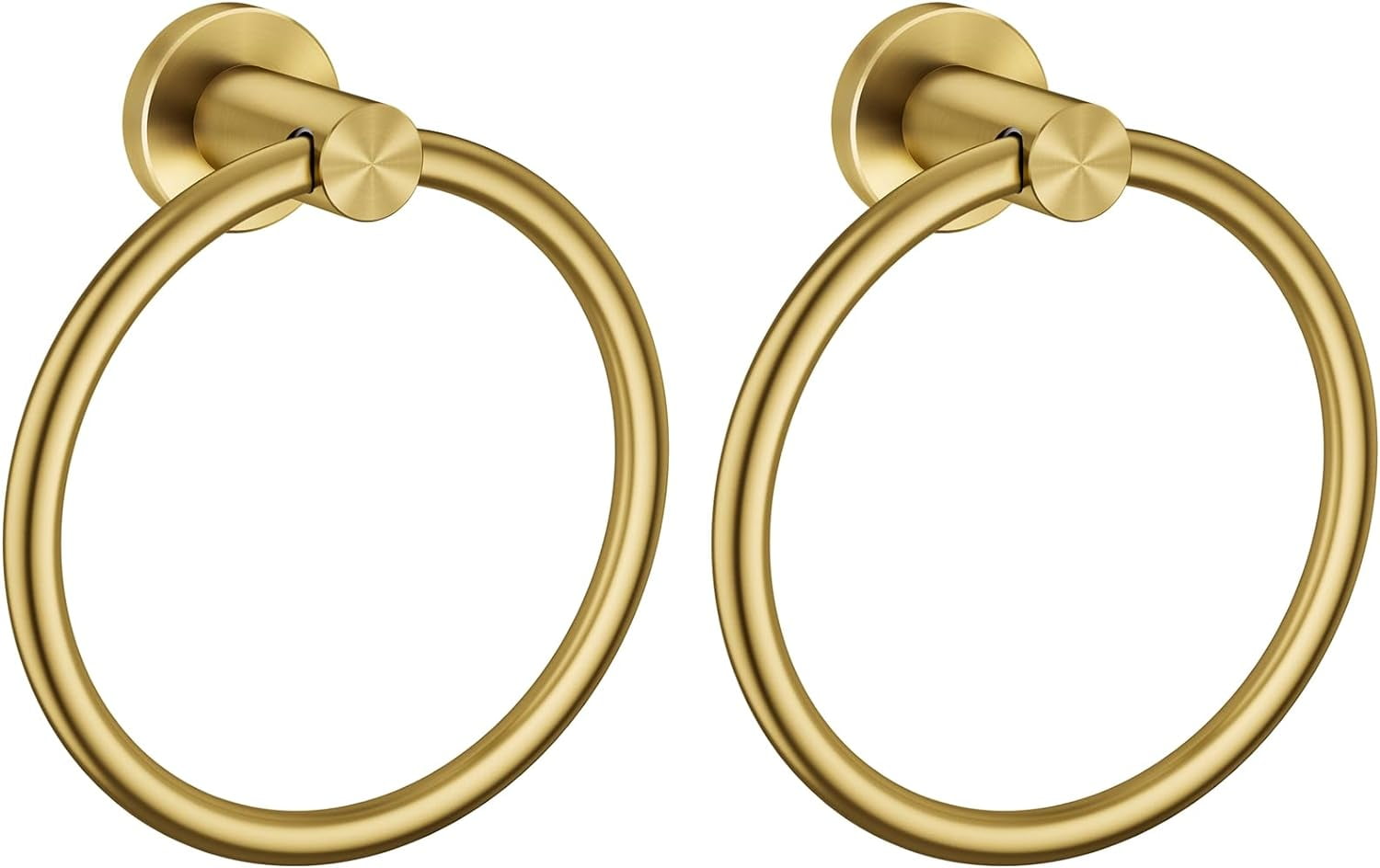Gold Towel Ring 2 Pack, Towel Holder for Bathroom Wall Mounted, Sus 304 ...
