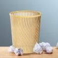 Gold Translucent Textured Trash Can, Large Capacity Plastic Waste Bin ...