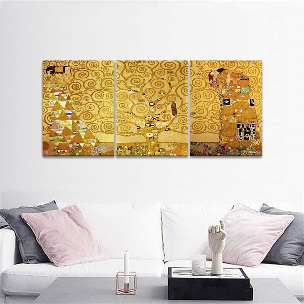 Gold Tree Pattern Wall Art, “The Tree Of Life” By Gustav Klimt Famous ...