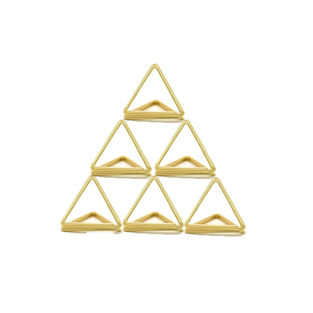 Gold Triangle Memo Clips,1 inch Metal Message or Picture Holders,20Pcs ...