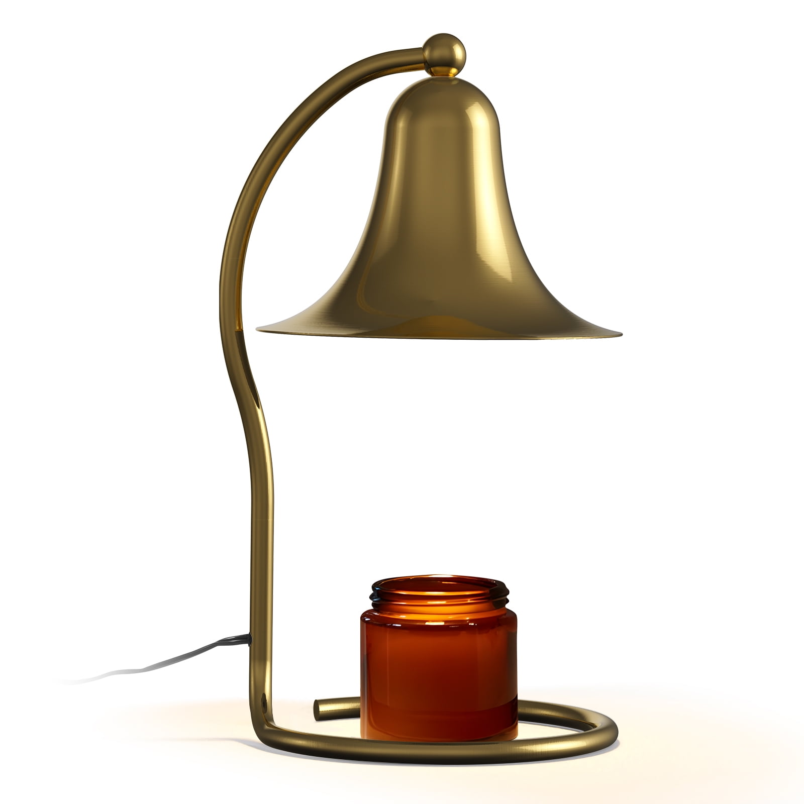 Gold Trumpet-shape Candle Warmer Lamp with Timer&Dimmer,Wax Melting ...