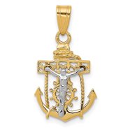 Finest Gold 14K Yellow Gold Mariners Cross Pendant - Walmart.com
