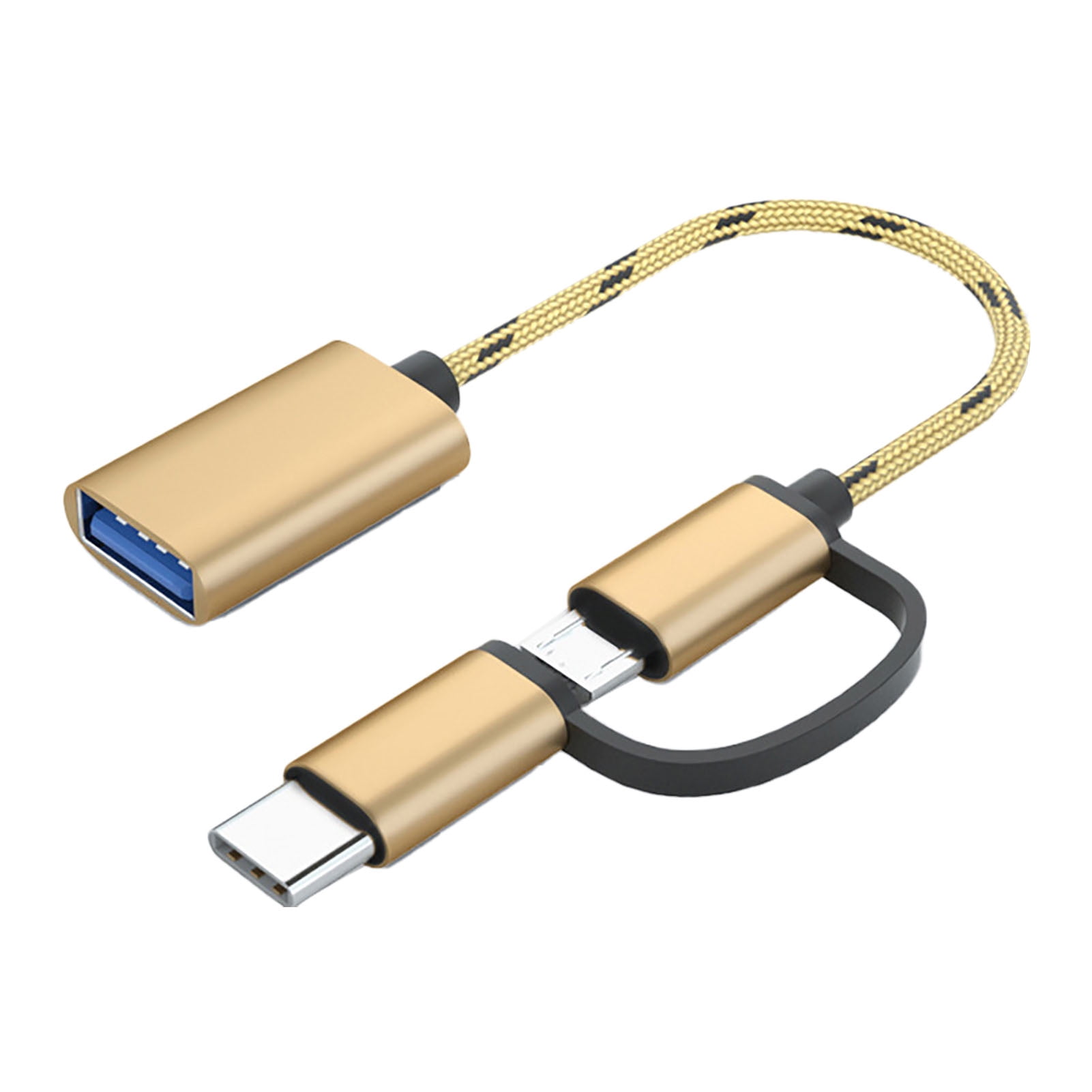 Gold USB 3.0 OTG Cable A to Type C Micro Adapter Multifunctional ...
