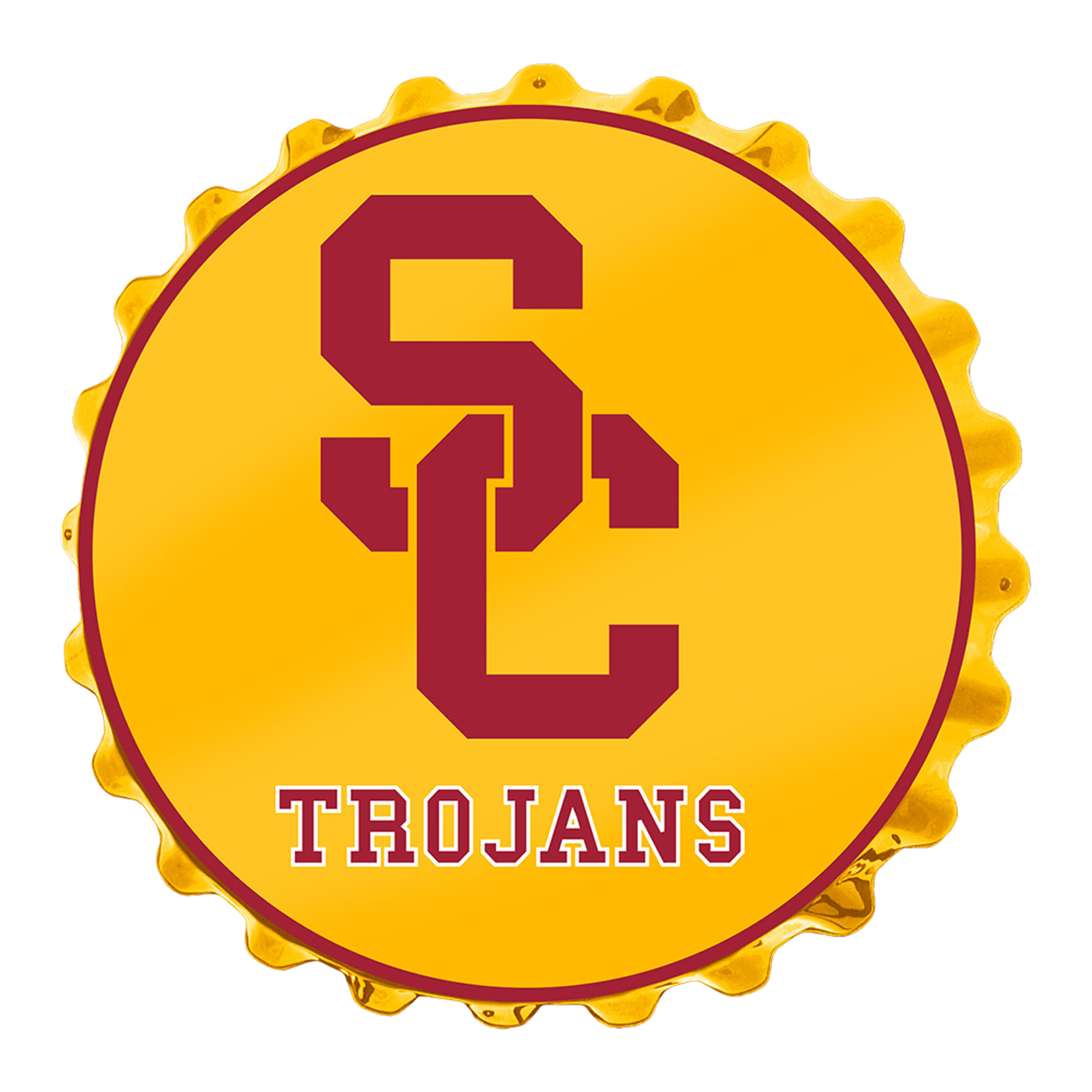 Gold USC Trojans Bottle Cap Wall Sign - Walmart.com