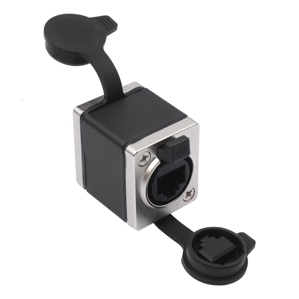 Gold Veneered RJ45 Female Clip Locking Plan Defended Ethernet Port ...