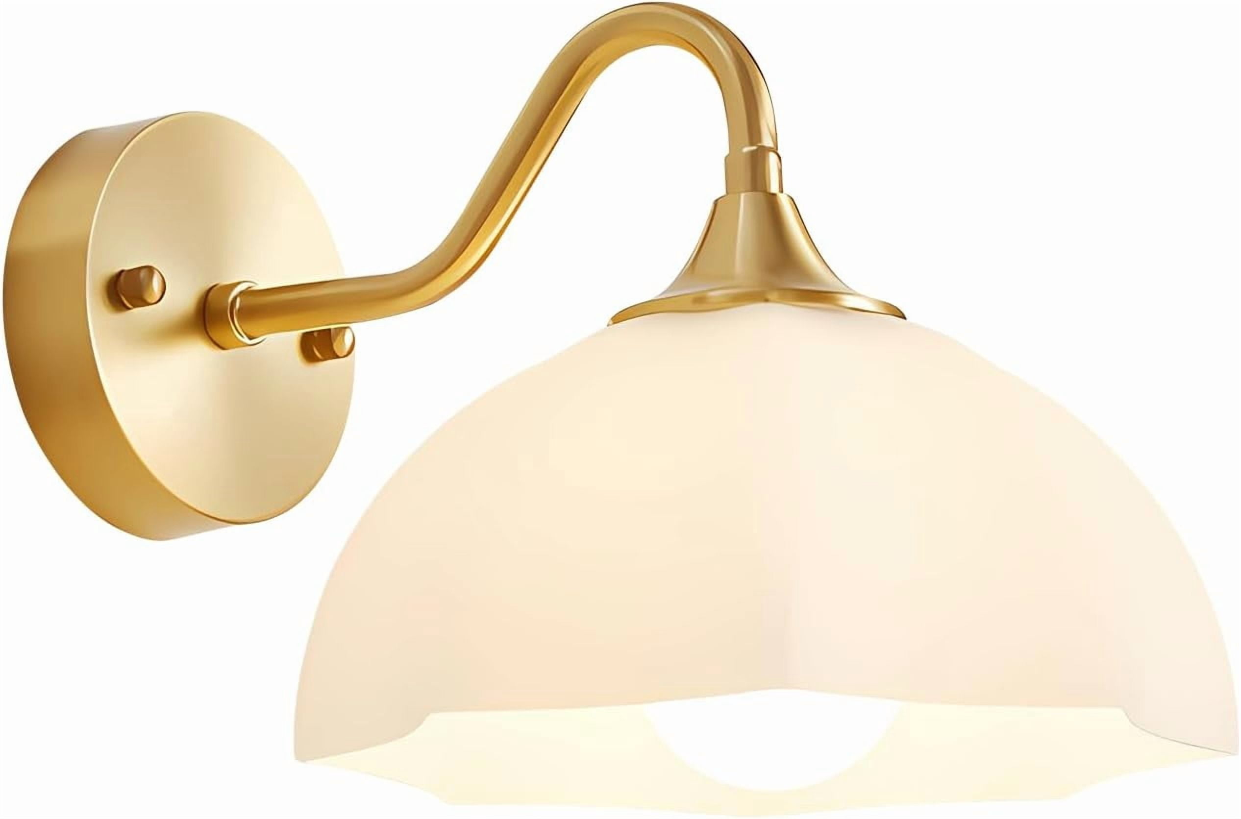 Gold Wall Sconce 1-Light Modern Wall Lighting Fixture Farmhouse Vanity ...
