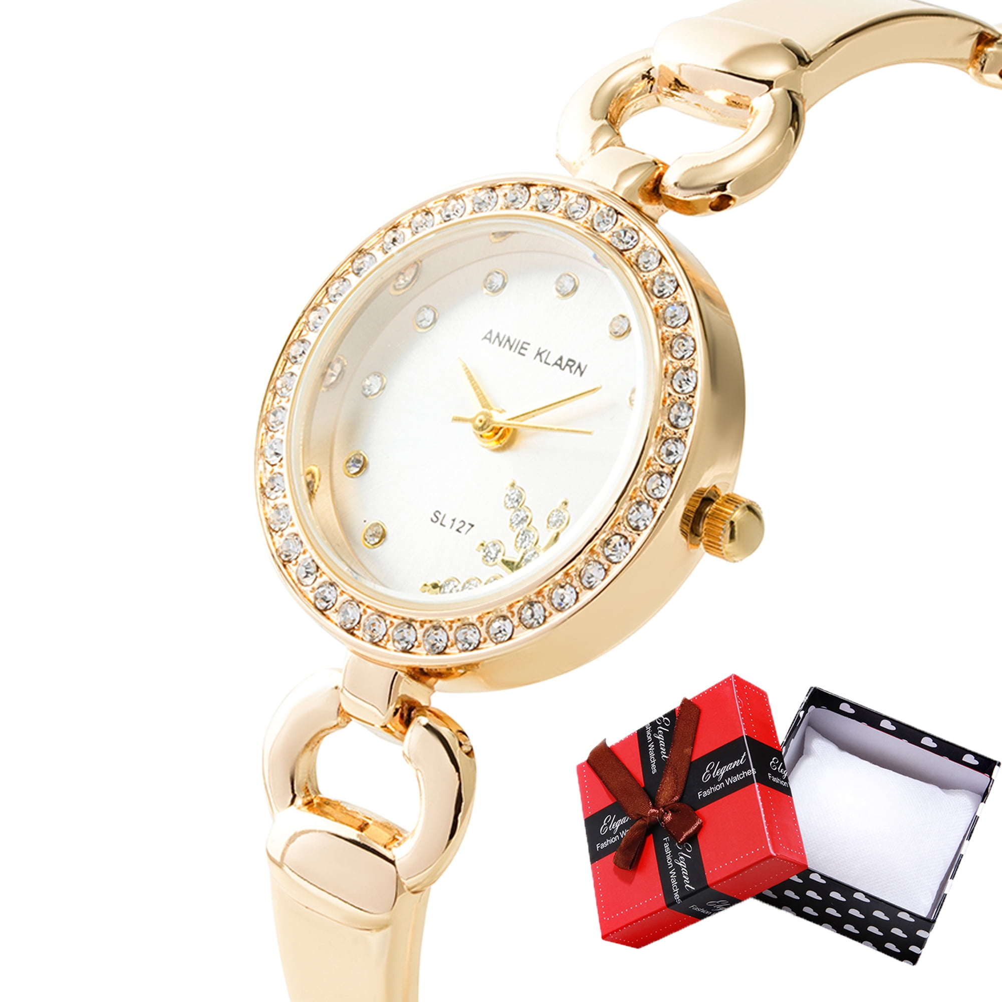 Gold Watches for Women Luxury Diamond Quartz Female Wristwatch Fashion ...