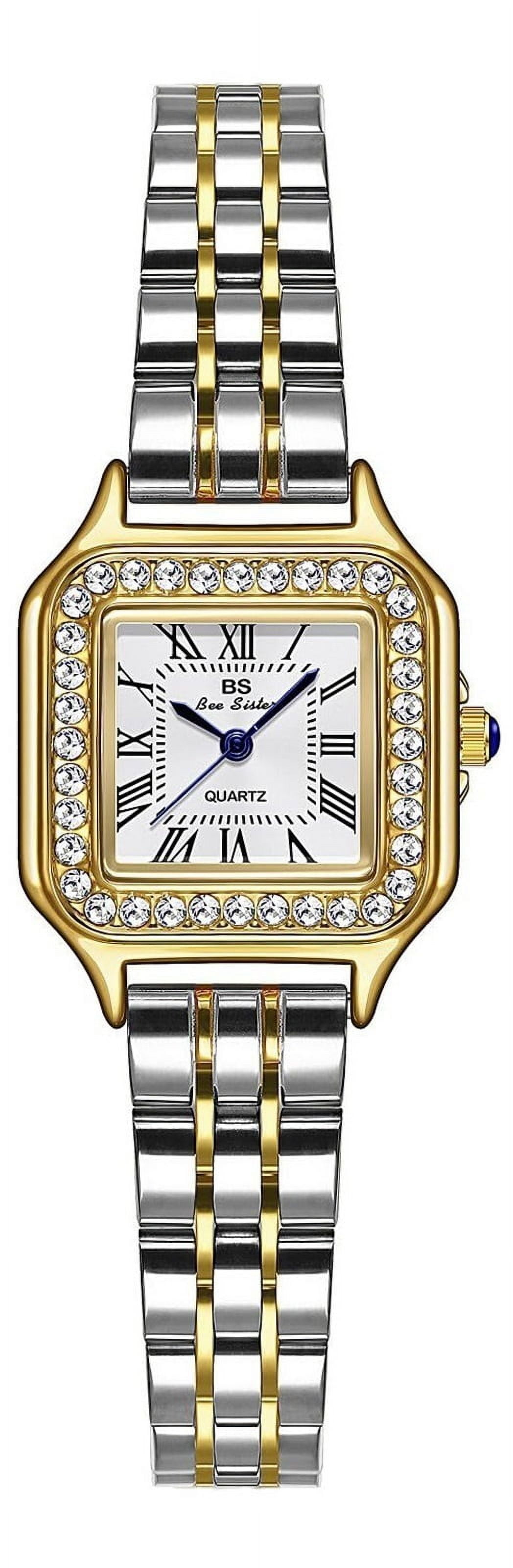 Gold Watches for Women with Small Vintage Bracelet (Silver Blue) gift ...