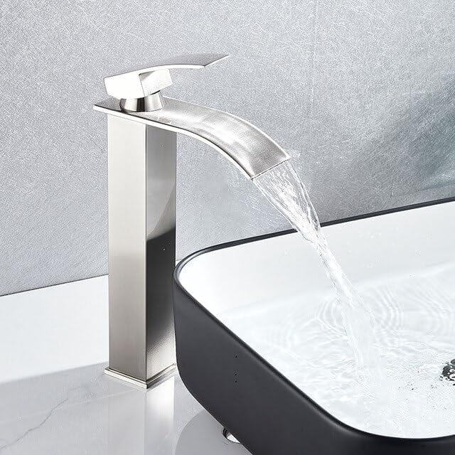 Gold Waterfall Basin Faucet Wash Basin Chrome Bathroom Faucet Deck ...