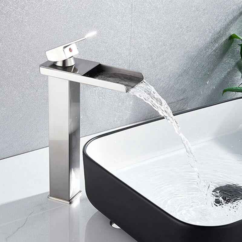 Gold Waterfall Basin Faucet Wash Basin Chrome Bathroom Faucet Deck ...