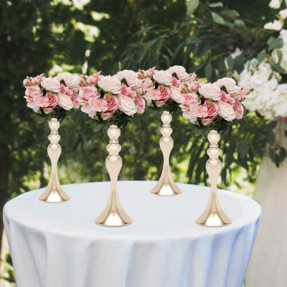 Gold Wedding Flower Stand For Table Centerpieces Decoration Metal ...