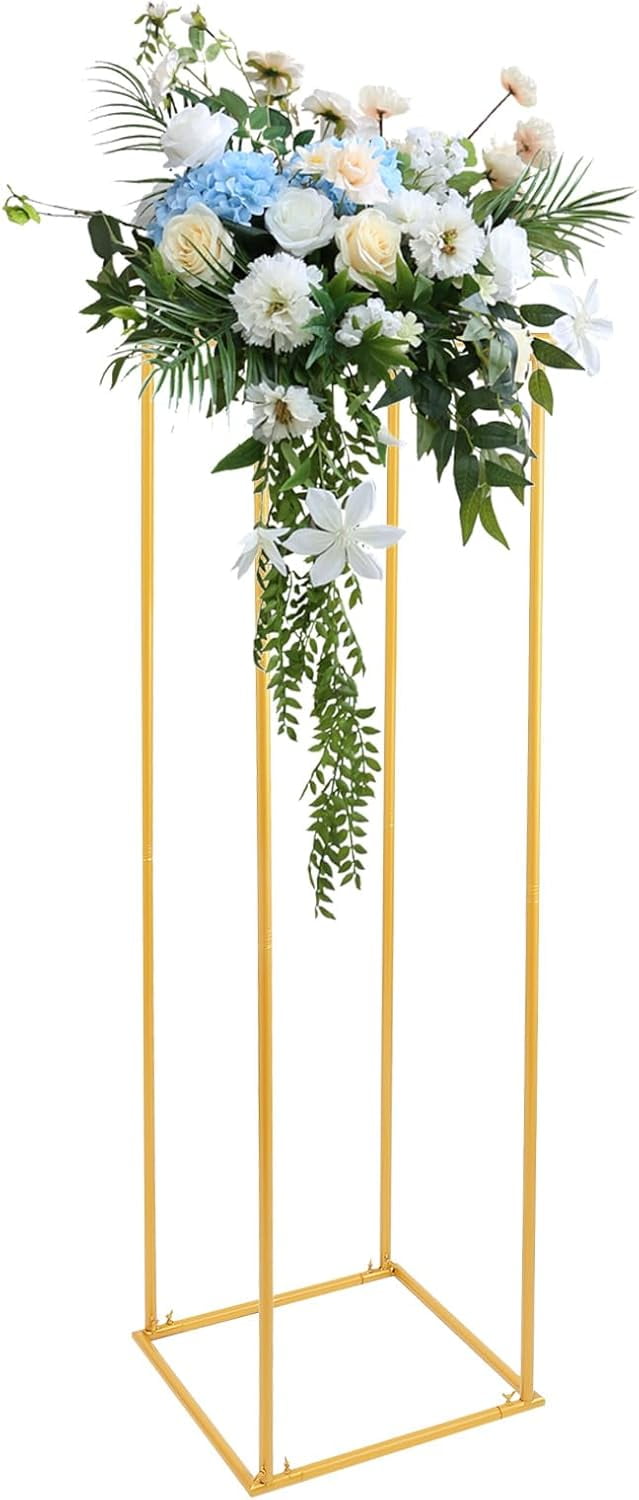 Gold Wedding Flower Stand, Free Standing Wedding Flower Display Rack ...