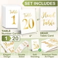 Gold Wedding Table Numbers 1-20 - Gold Table Numbers For Wedding ...