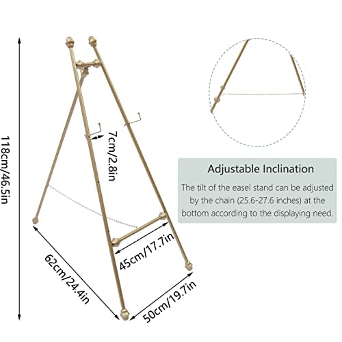 Gold Wedding Welcome Sign Easel Stand 2Pack - Adjustable Inclination ...