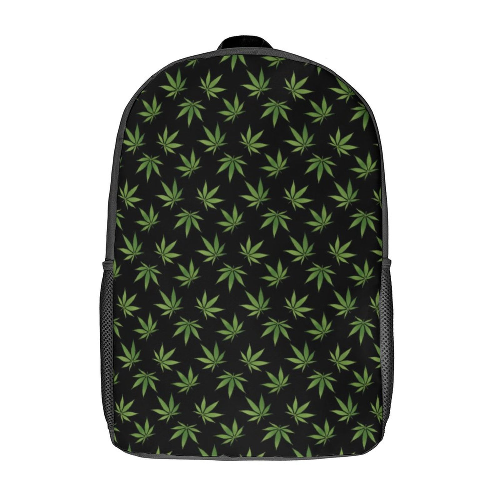 Gold Weed Backpack Leaves Print Men Polyester Daily Backpacks Soft Cool ...