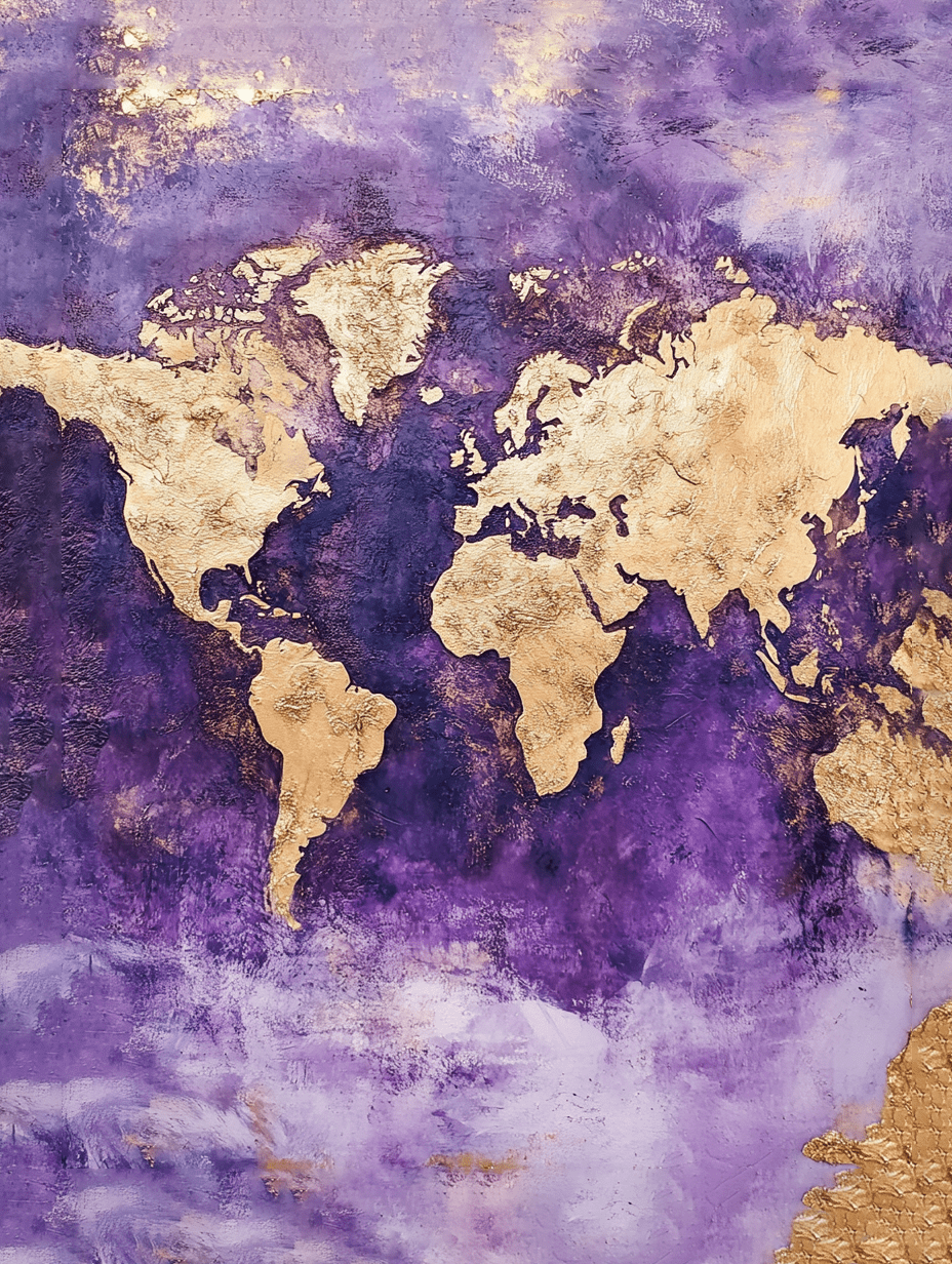 Gold World Map Canvas Wall Art，Perfect for Living Room， Bedroom， Office ...
