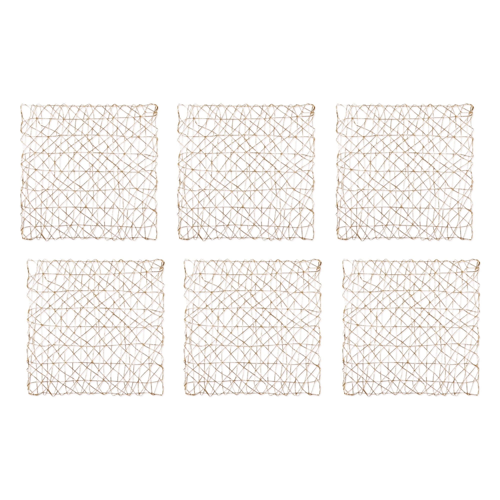 Gold Woven Paper Square Placemat (Set of 6) - Walmart.com