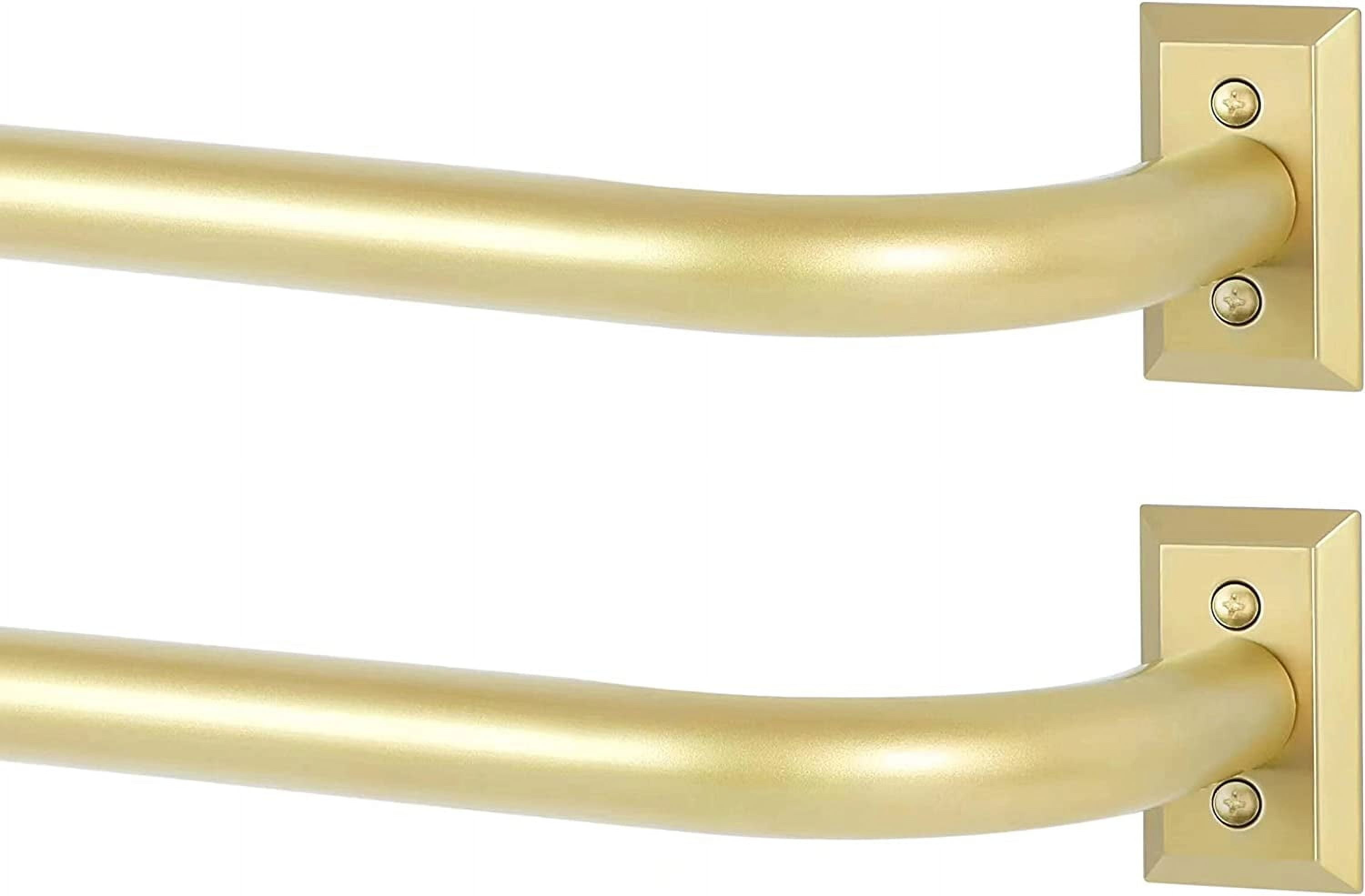 Gold Wrap Around Curtain Rods,2 Pack Gold Curtain Rods for windows 28 ...
