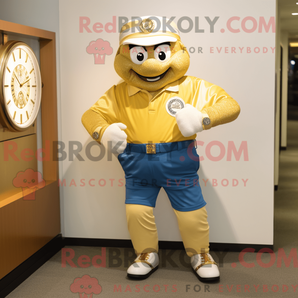 Gold Wrist Watch REDBROKOLY mascot costume character dressed with a ...