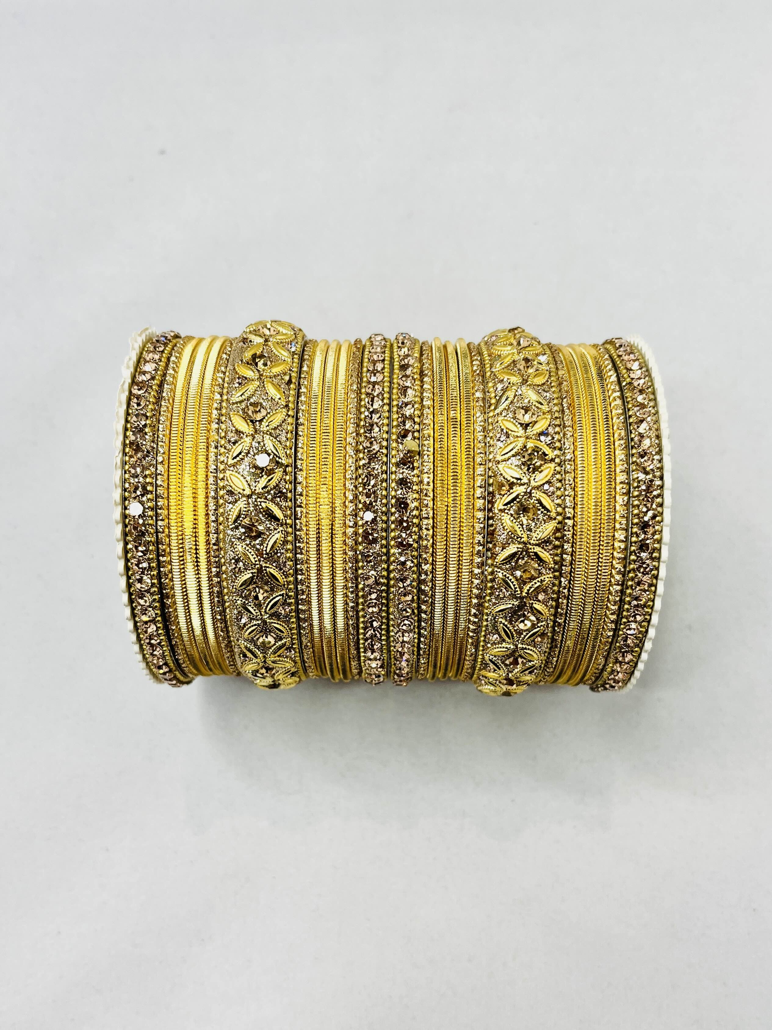 Gold & Yellow Colored Bangles - Walmart.com