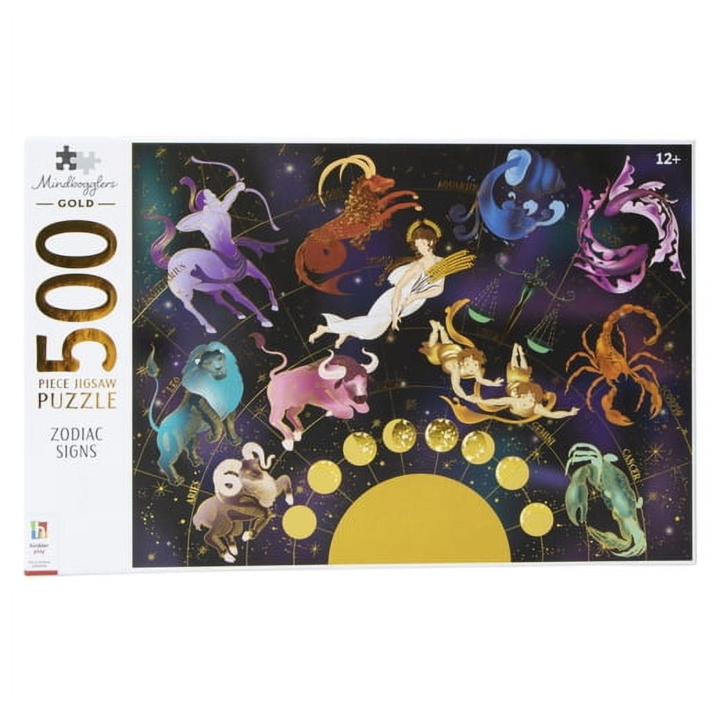 Gold Zodiac Signs 500-Piece Jigsaw Puzzle - Walmart.com