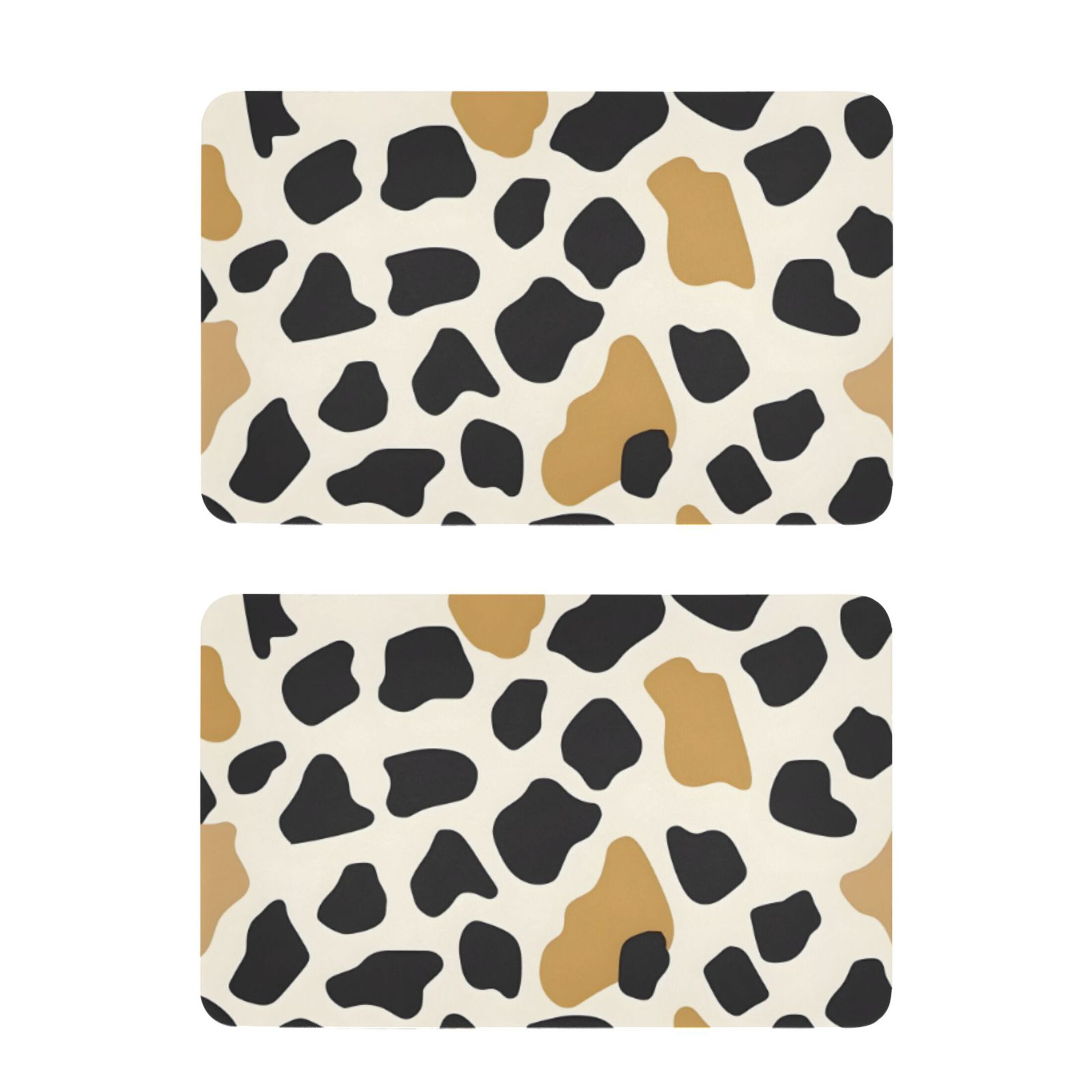 Gold and Black Cow Print Refrigerator Magnet Stickers Square Fridge ...
