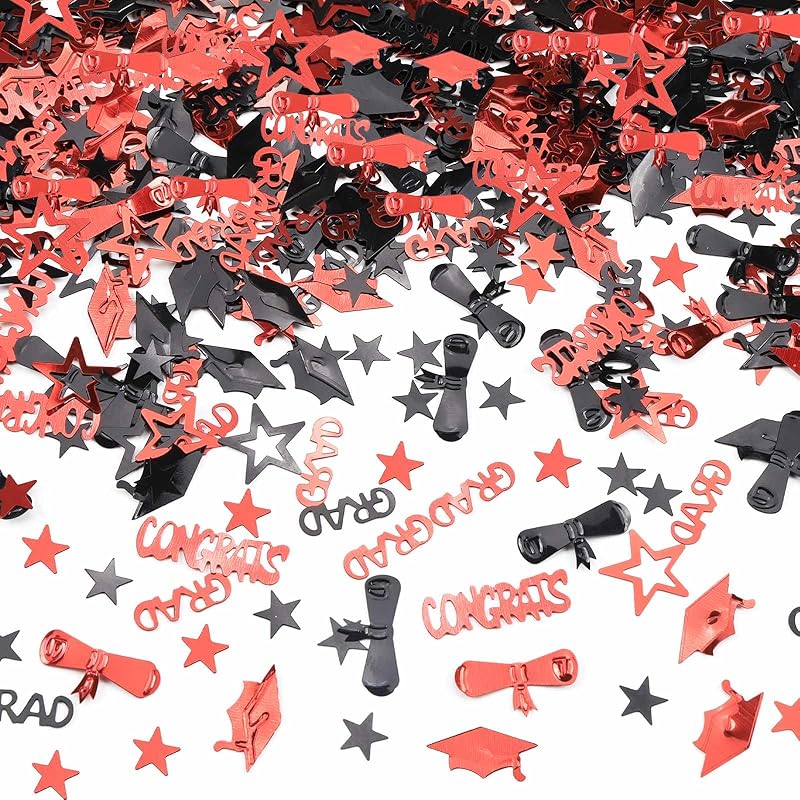 Gold and Black Graduation Confetti 2025, 1000 Pcs Grad Confetti Class ...
