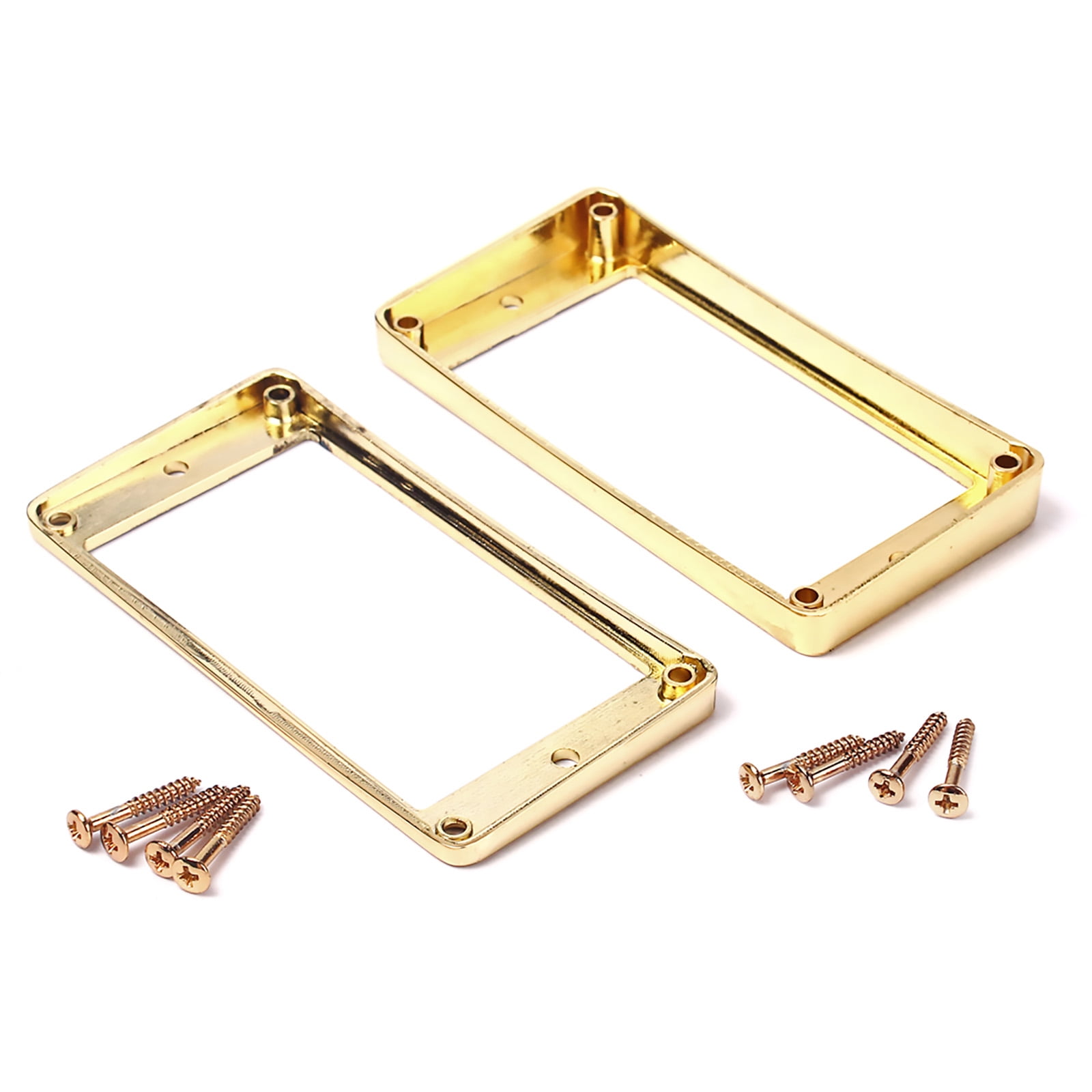 Gold and Black Humbucker Pickup Rings Neck and Bridge Position, Zinc ...