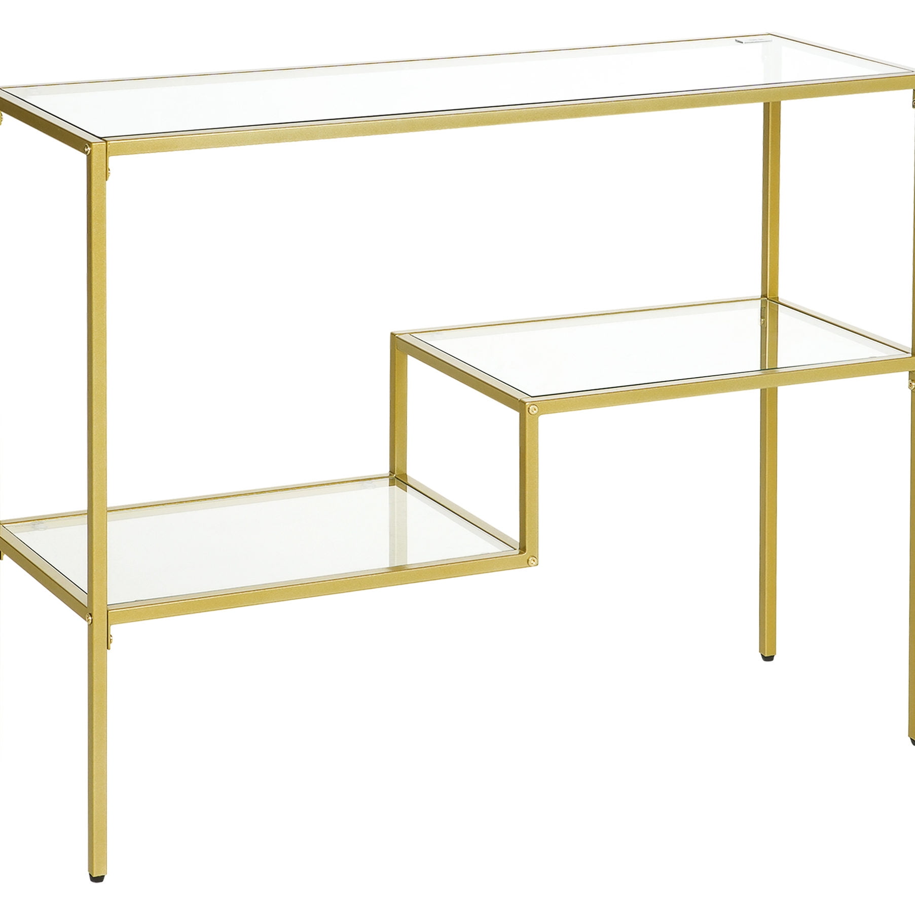 Gold and Glass Entry Table - Add Elegance to Hallway, Living Room ...