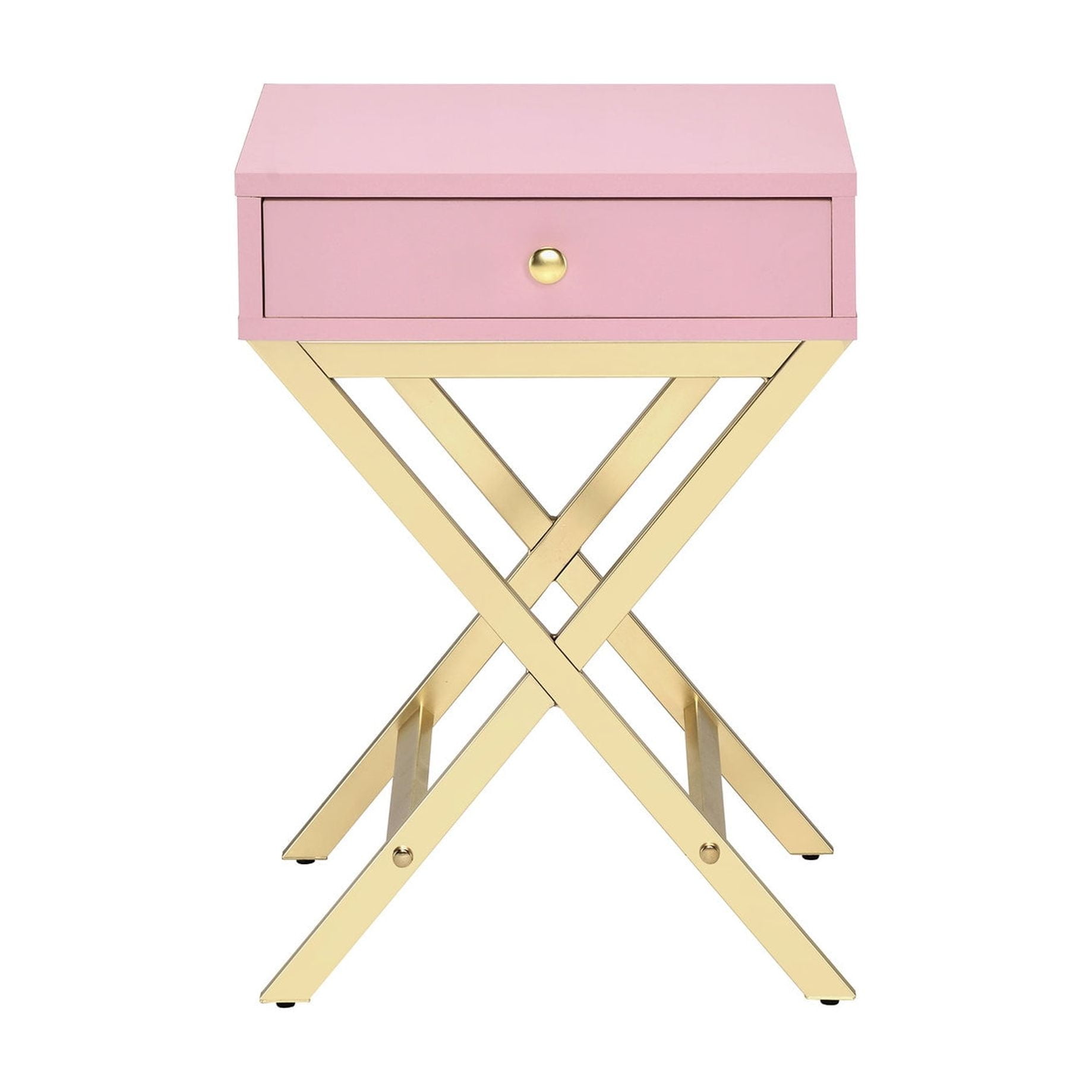 Gold and Pink - Functional Drawer Storage - Living Room Side Table ...