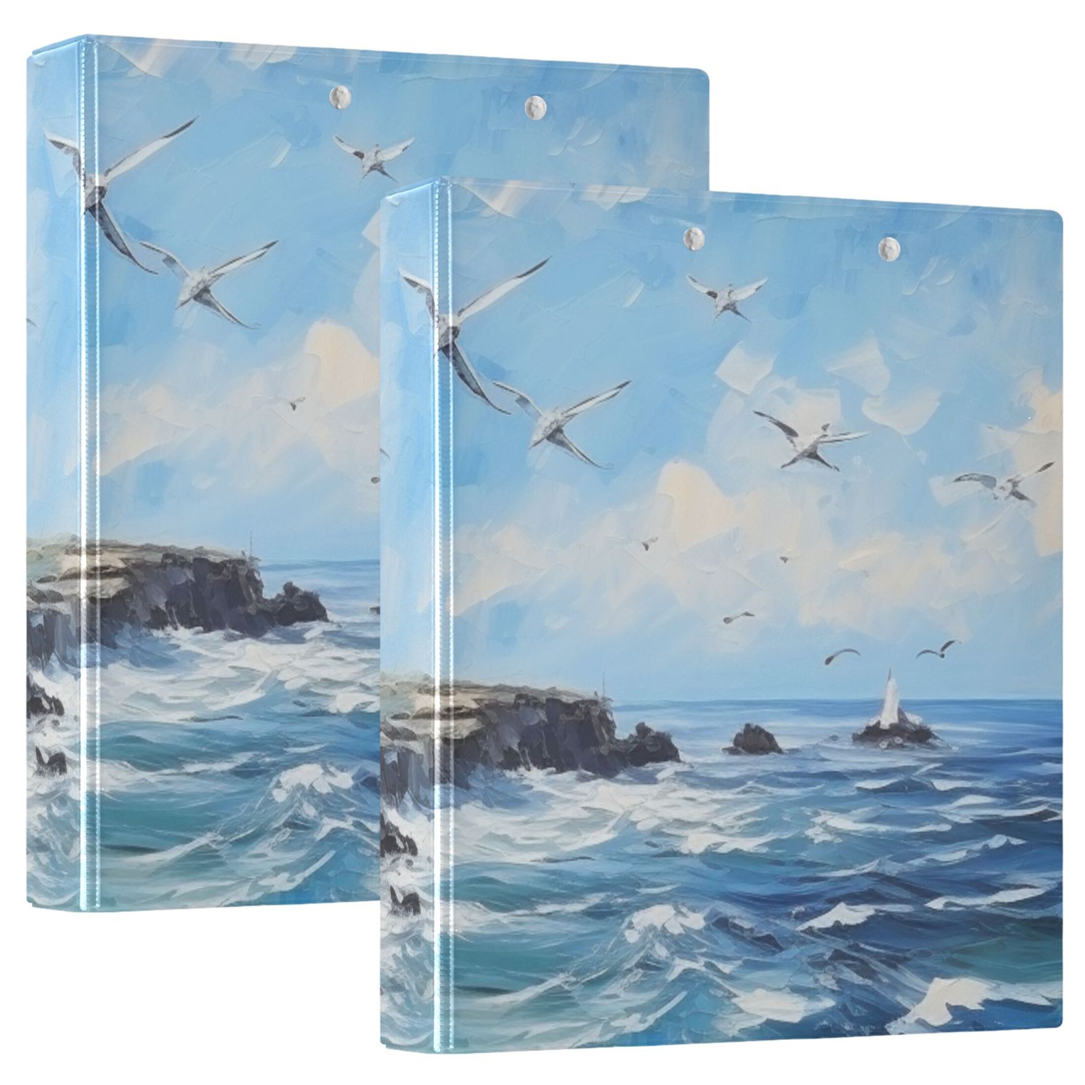 Landscape Paint Hardcover 3 Ring Binder 1.5 inch Round Rings with ...