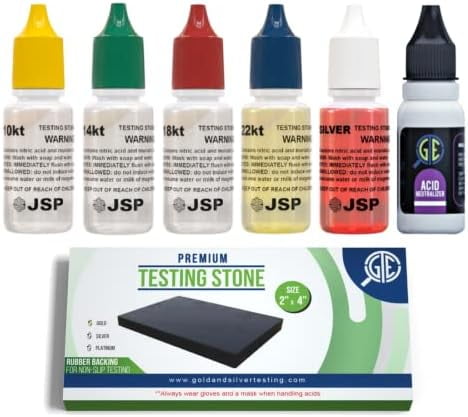 Gold and Silver Jewelry Testing Solutions Kit 10k 14k 18k 22k 24k ...