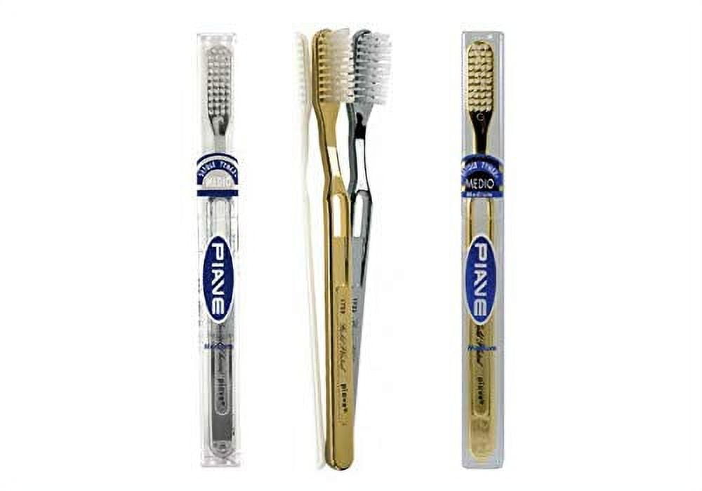 Gold and Silver Plated Toothbrush, Tynex Bristle Medium (Gold & Silver ...