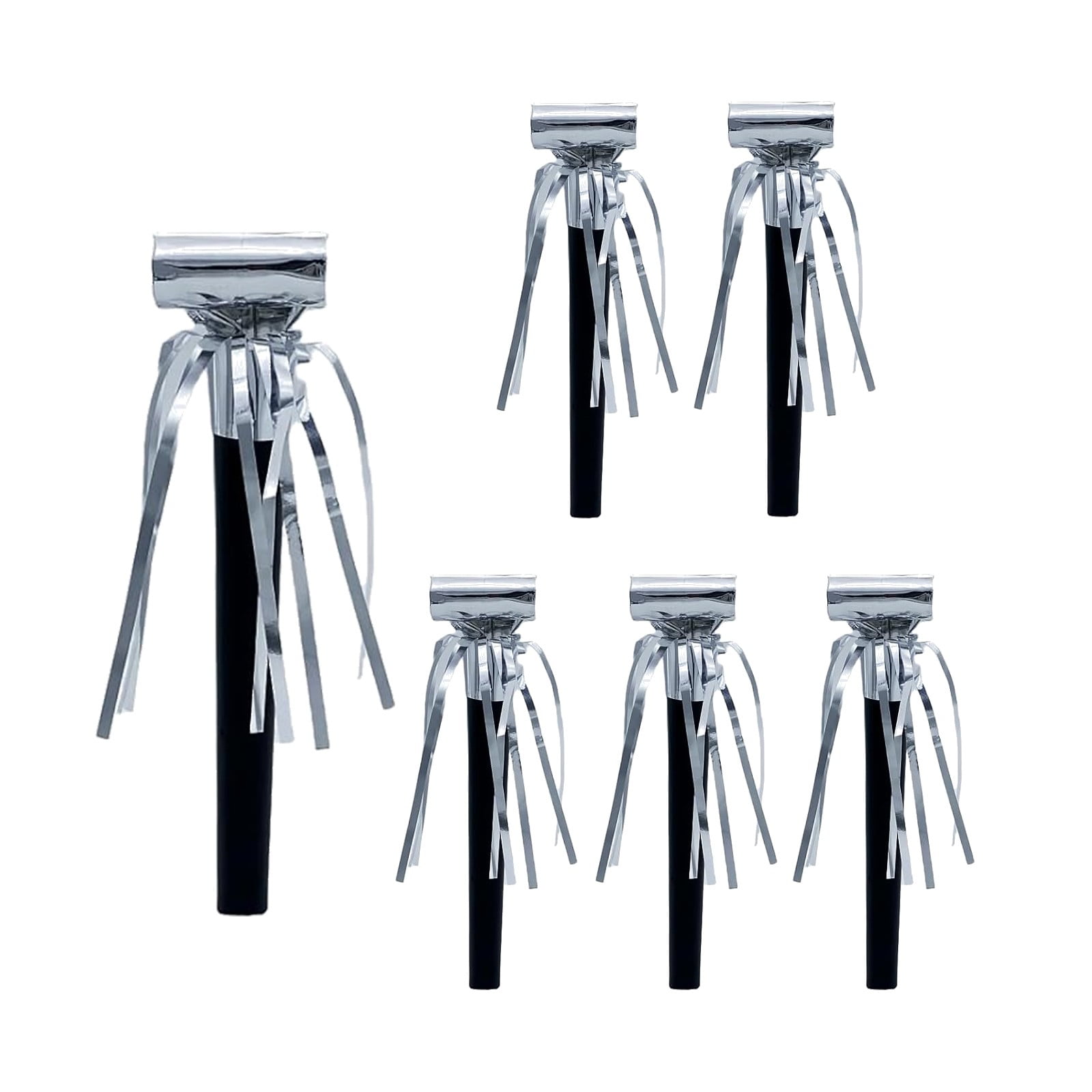 Gold and Silver Tassel Party Whistles Noise Maker Blower Set for ...