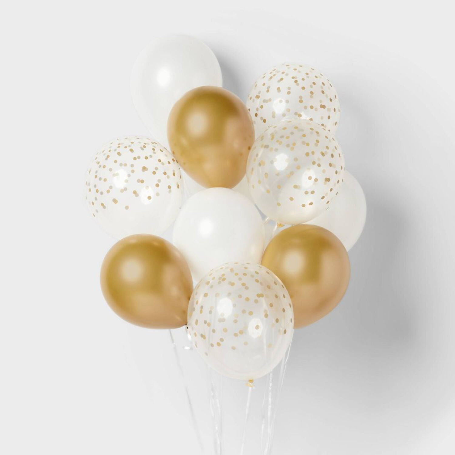 Gold and White Confetti Balloon Pack - Spritz™ - Walmart.com