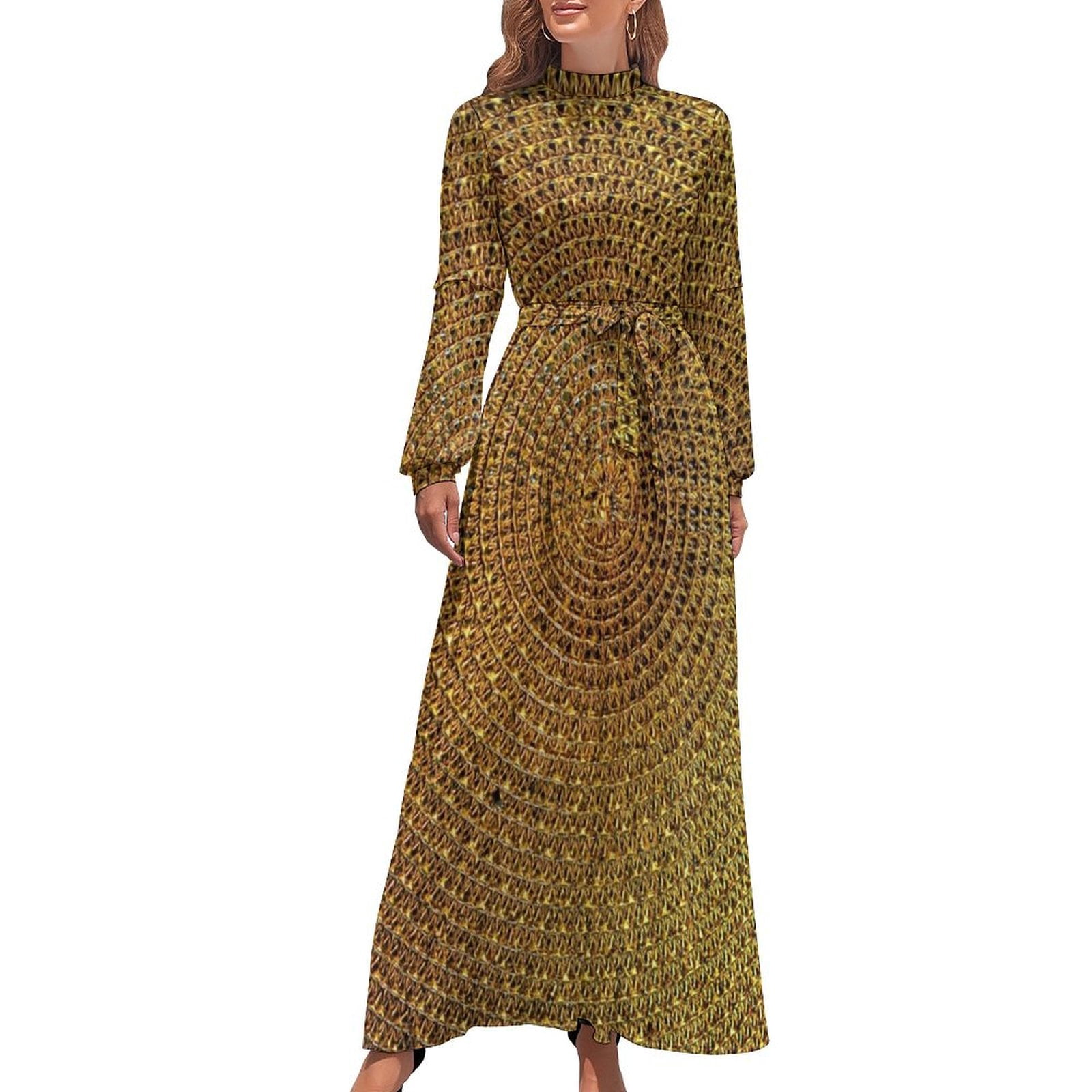Gold chain spiral Long Dress Party dresses for women dresses for ...
