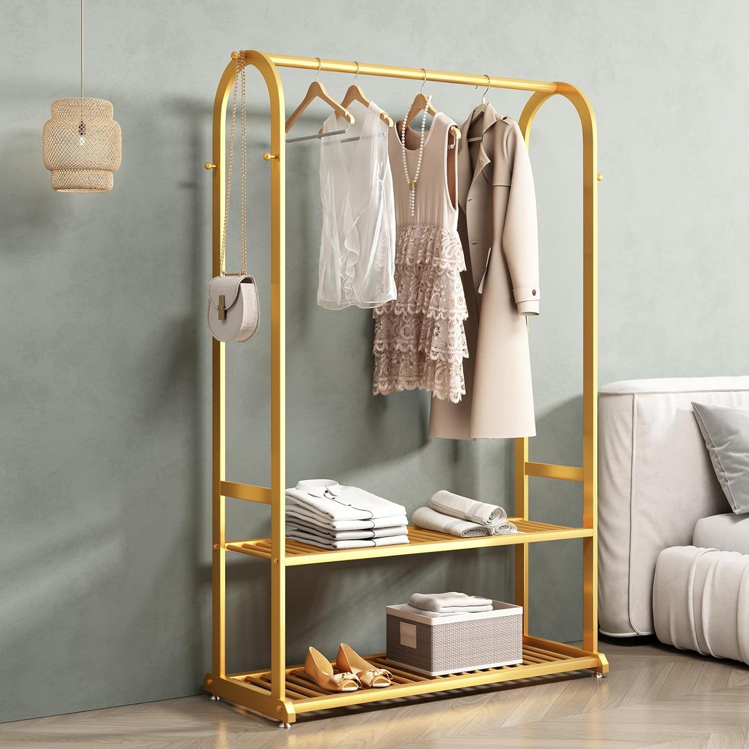 Gold clothing rack,Heavy duty clothes rack,Small clothing racks for ...