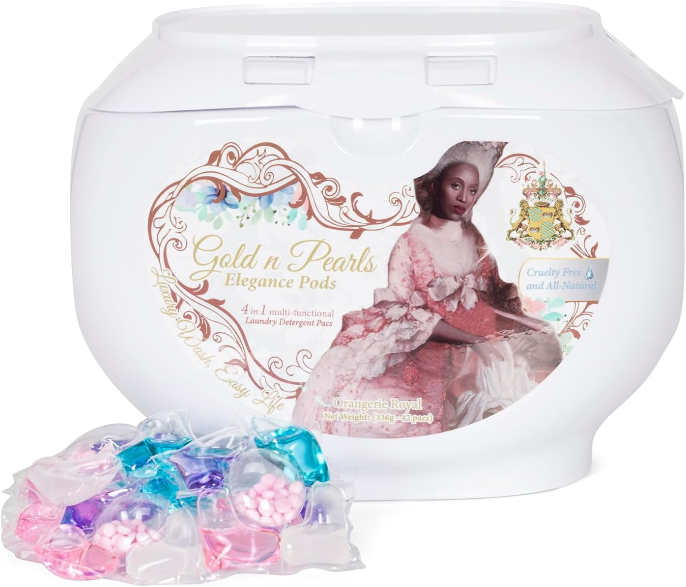 Gold n Pearls 5-in-1 Laundry Pods, Orangerie Royal Scent - Stain ...