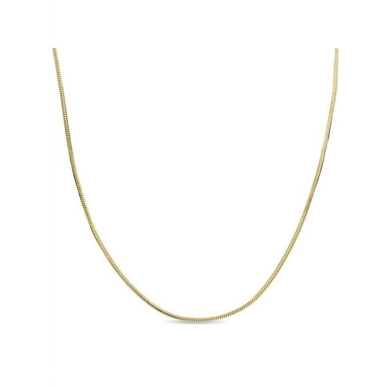 Gold over Sterling Silver Snake Chain Necklace 18 inches Walmart