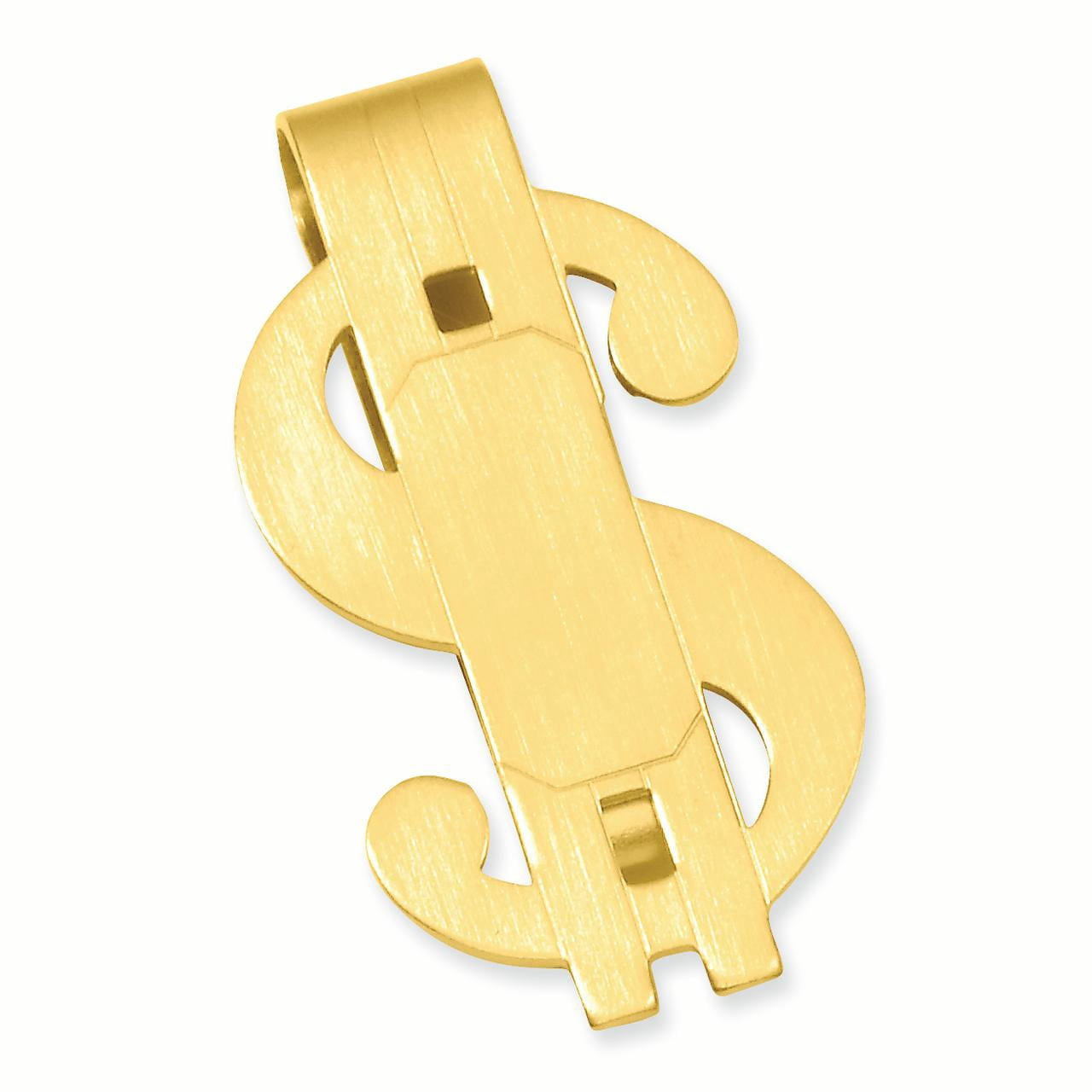 Gold-plated Satin Finish Dollar Sign Money Clip - Walmart.com